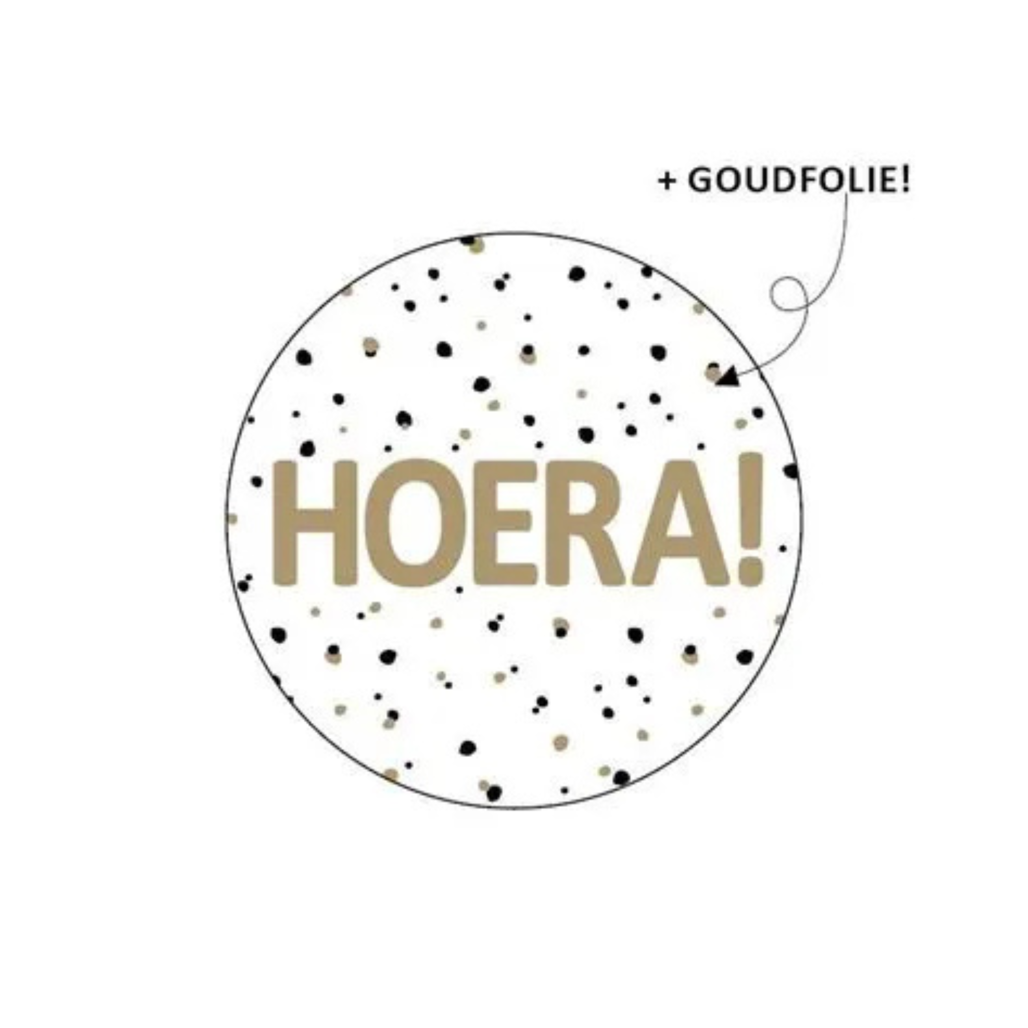 Sticker - Hoera - 20 stuks – Hout & Hummeltjes